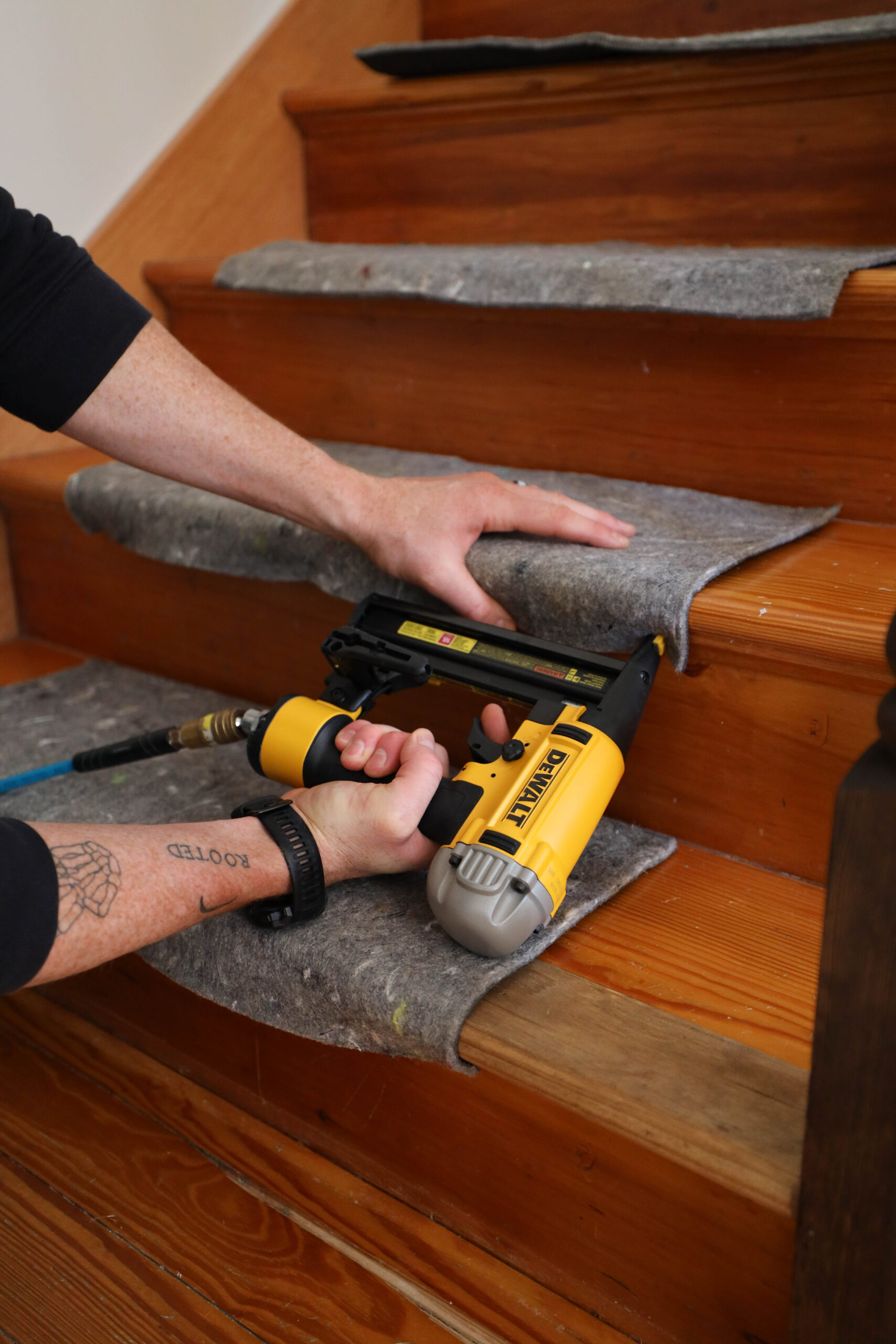 How To Install A Stair Runner (Using Ready-made Runners) - Nadine Stay