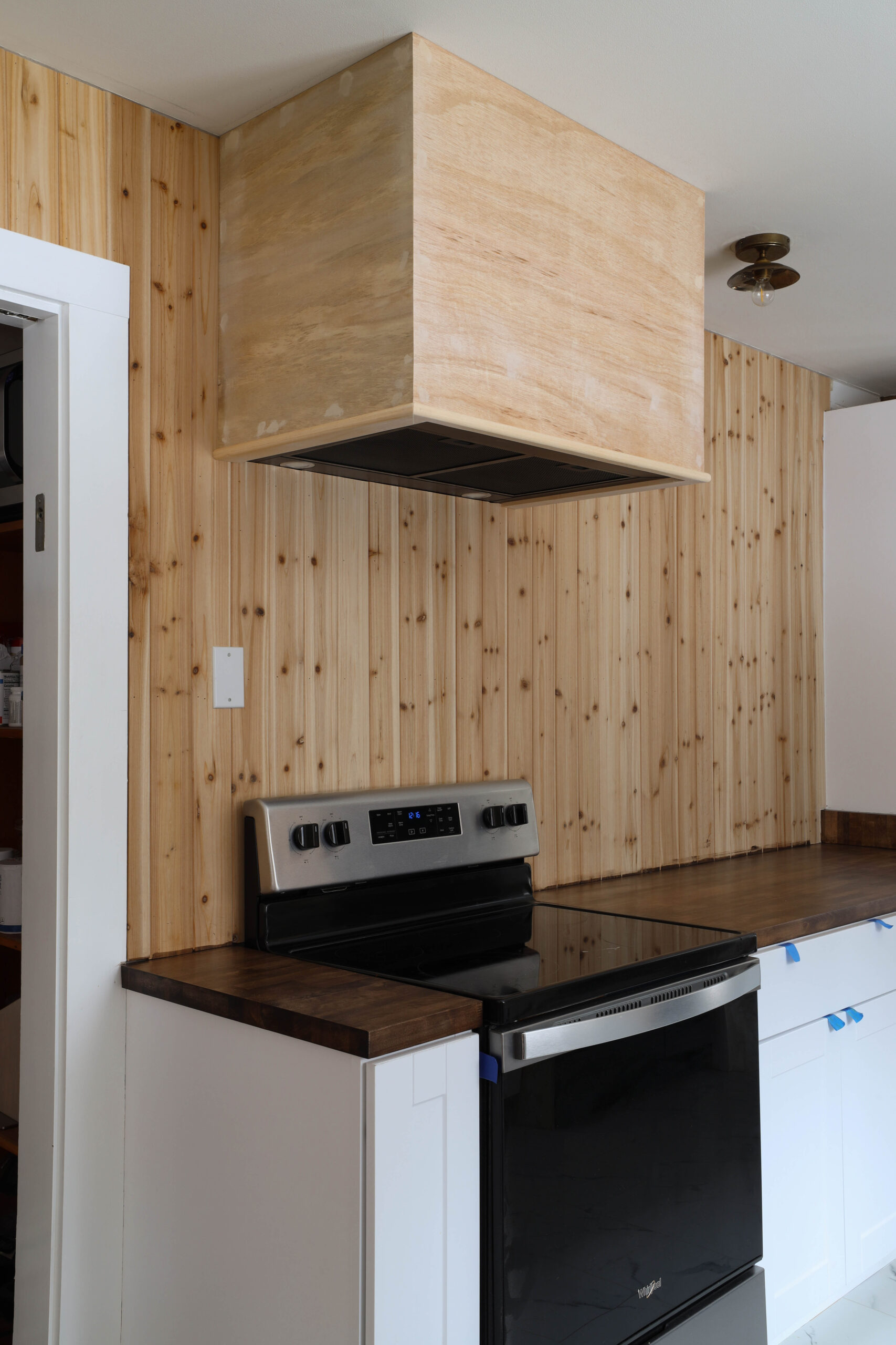 How To Build A Range Hood Cover Over An Existing Vent Hood - Nadine Stay